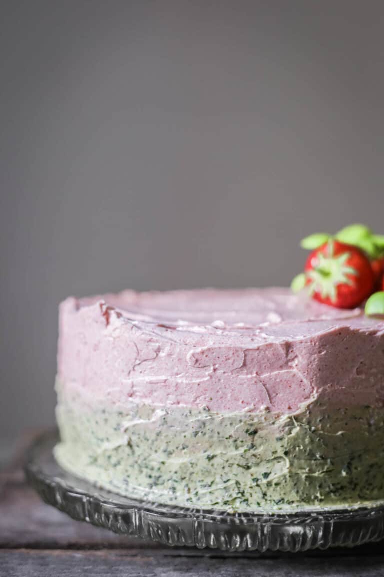 Gluten-Free Strawberry Basil Cake - From The Larder