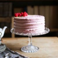 Raspberry Matcha Cake {gluten-free} - From The Larder