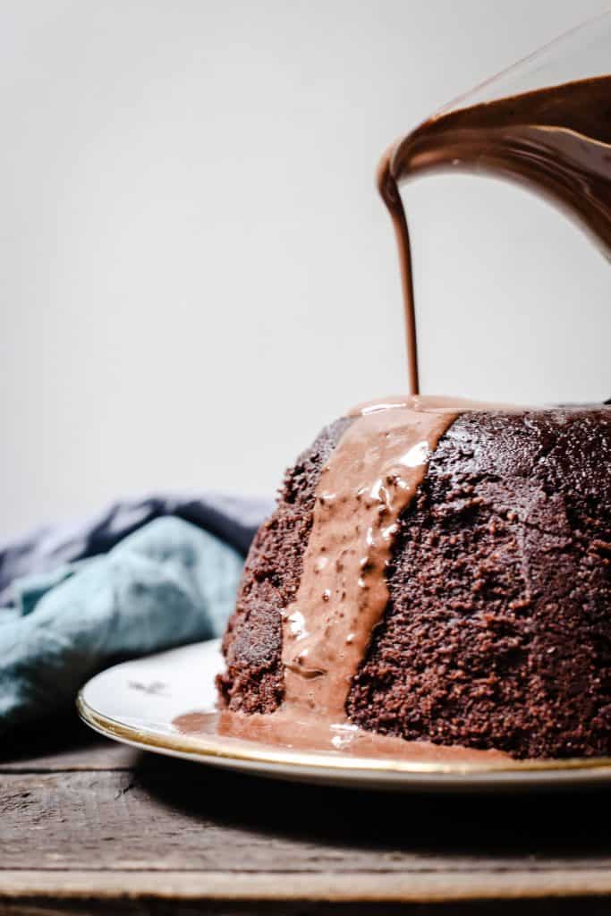 Steamed Chocolate Pudding with Chocolate Custard {gluten-free} - From ...