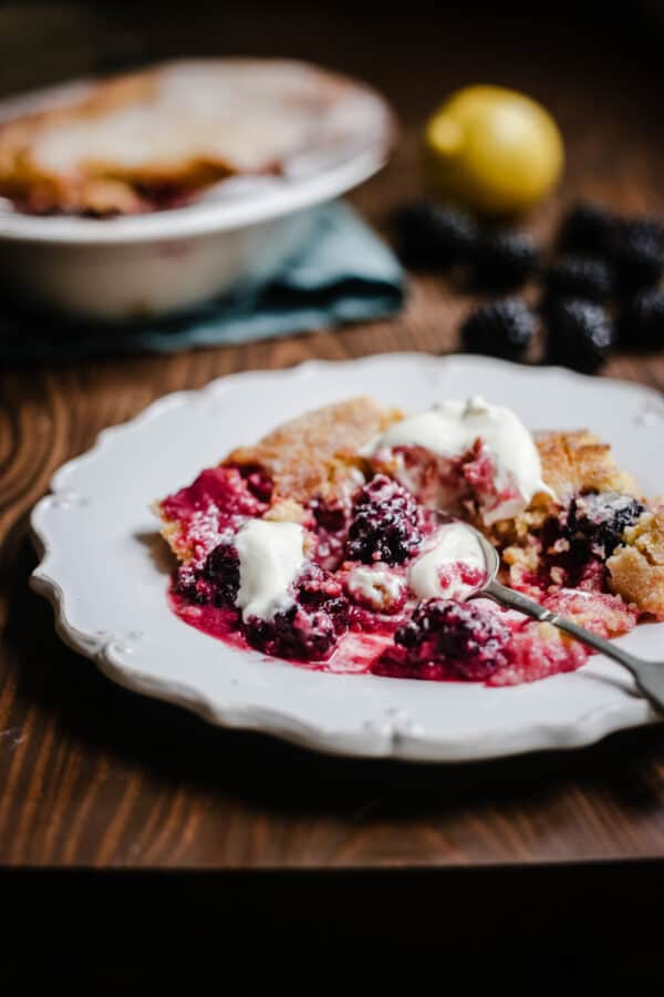 Easy Blackberry Lemon Pudding - From The Larder