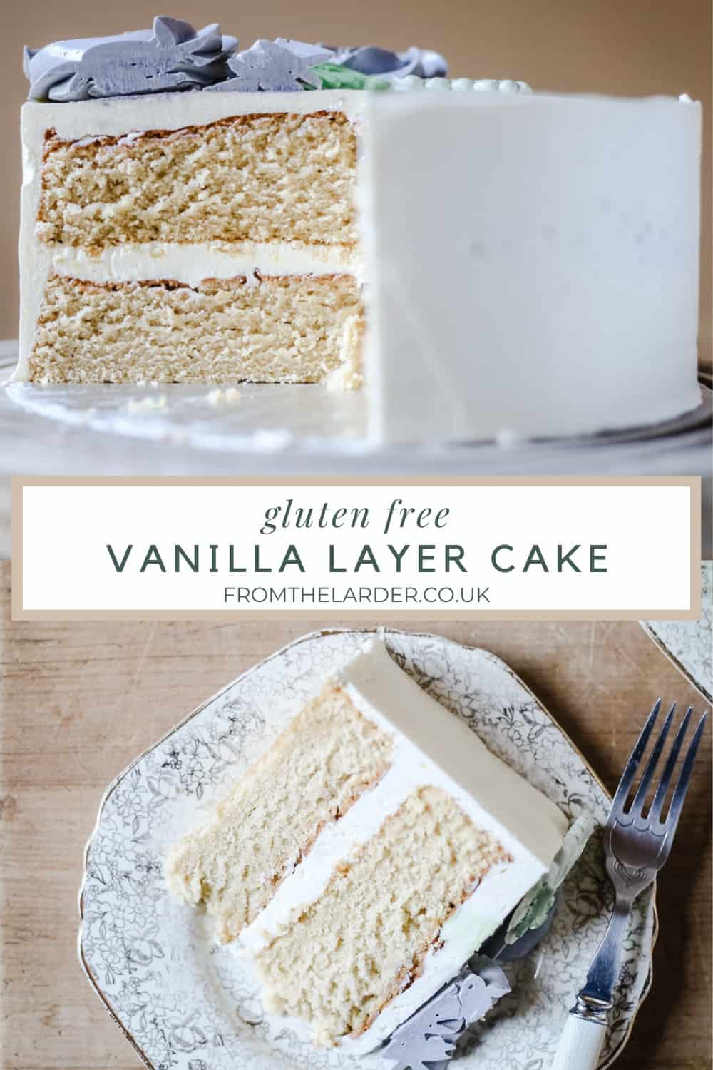 Gluten-Free Vanilla Layer Cake {without xanthan gum} - From The Larder
