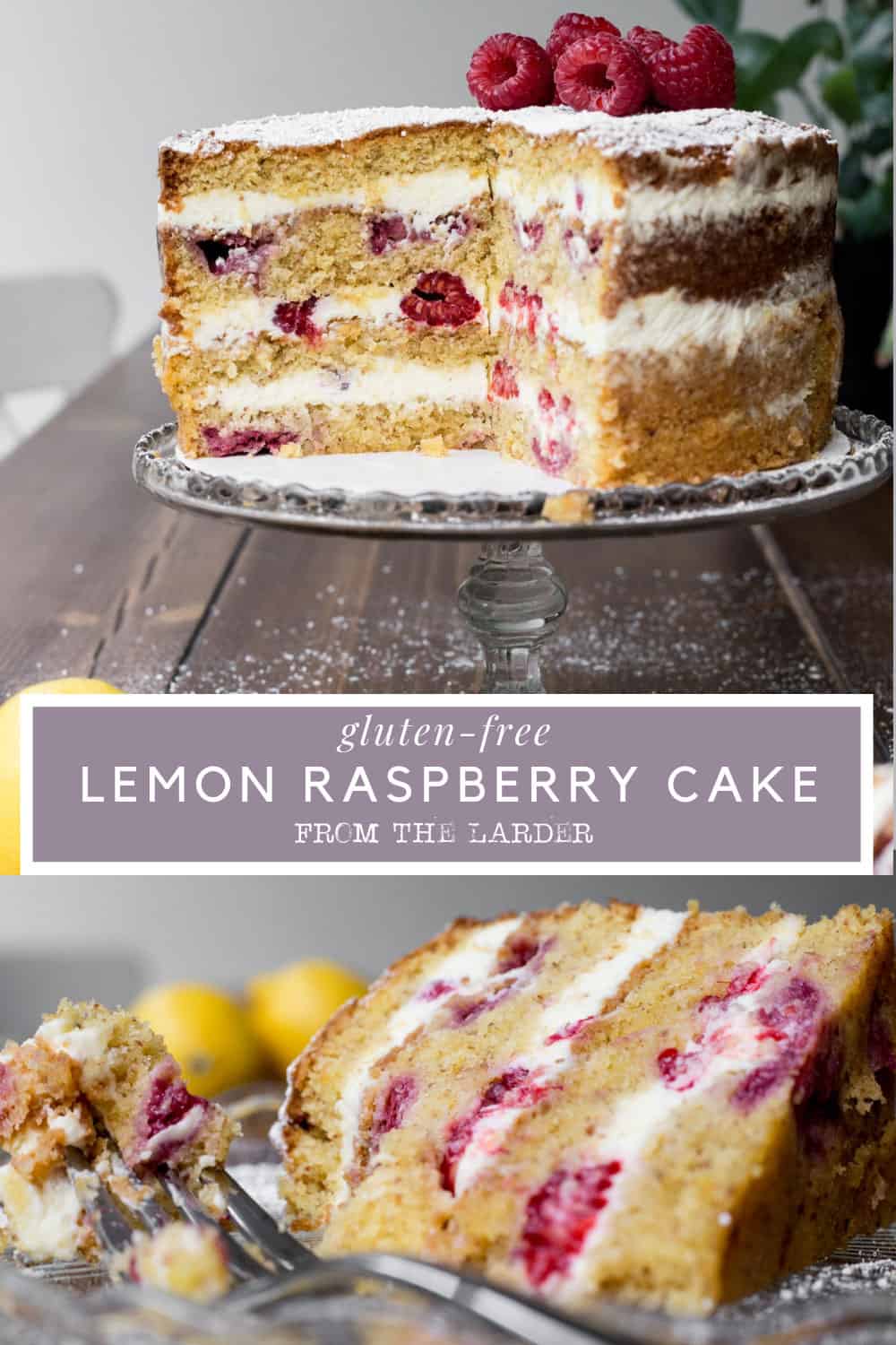 Gluten-Free Lemon Raspberry Cake - From The Larder