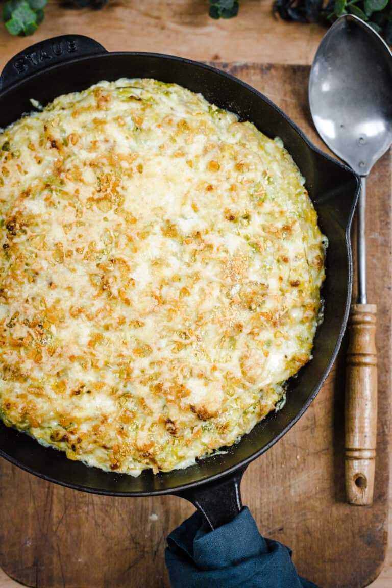 Cheesy & Creamy Brussels Sprouts Gratin - From The Larder