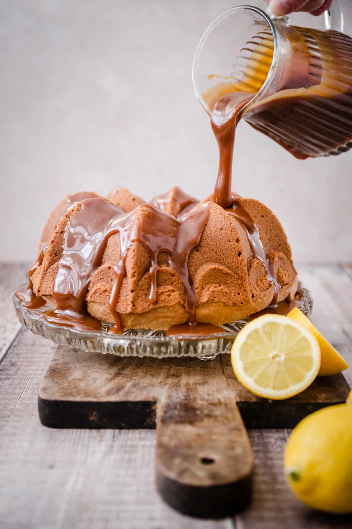 Gluten-Free Lemon Bundt Cake with Lemon Caramel - From The Larder