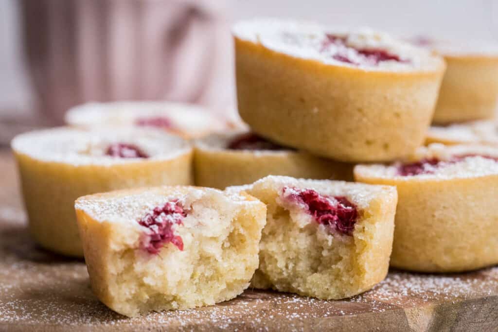 Easy Lemon Raspberry Friands - From The Larder