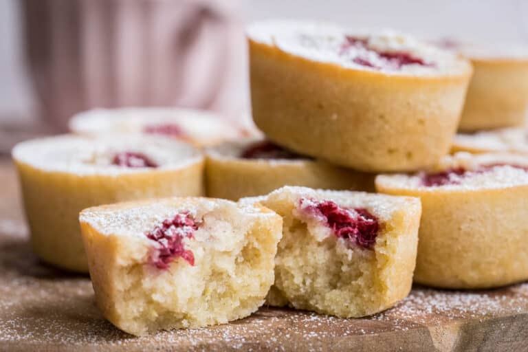 Easy Lemon Raspberry Friands - From The Larder