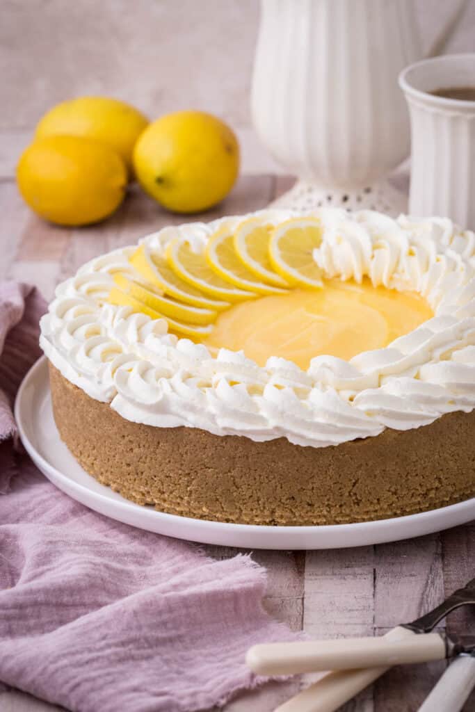 Gluten-Free Lemon Curd Cheesecake (No Bake) - From The Larder