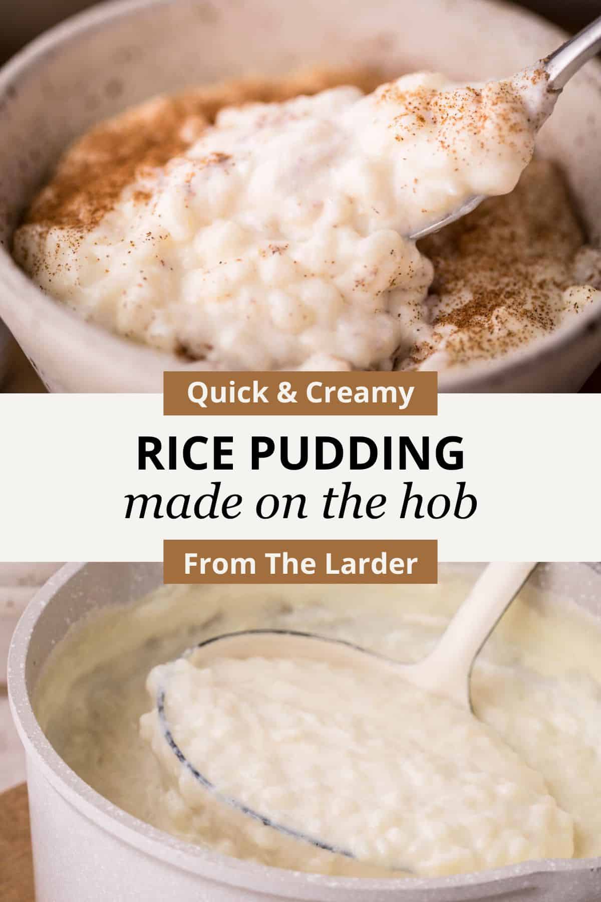 Rice Pudding On The Hob (Quick Stovetop Method) - From The Larder